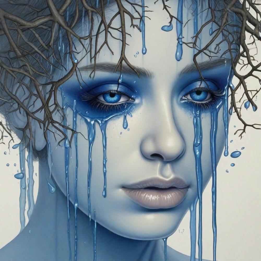 'Blue Rain' Art Print by Pikas – Fy!