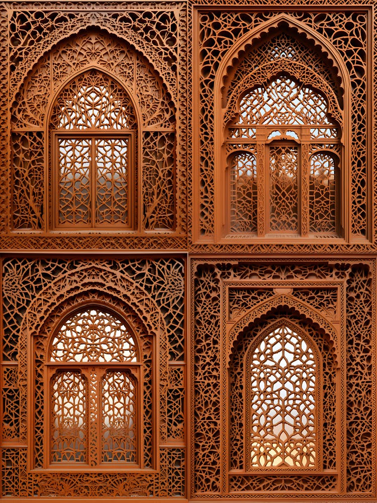 Traditional Islamic Geometric Patterns - Elegant Carved Wooden Panels ...