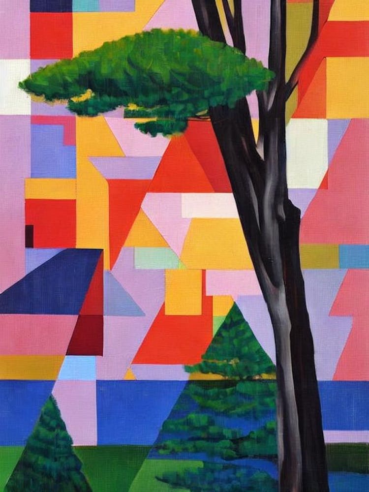 Pitch Pine Tree Cubist Art Print by Arboreal Impressions – Fy!