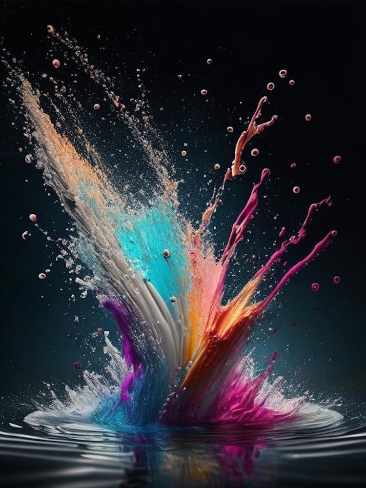 Water Splatter Water Waterscape Crayon 2 Art Print by Hydro Hues – Fy!