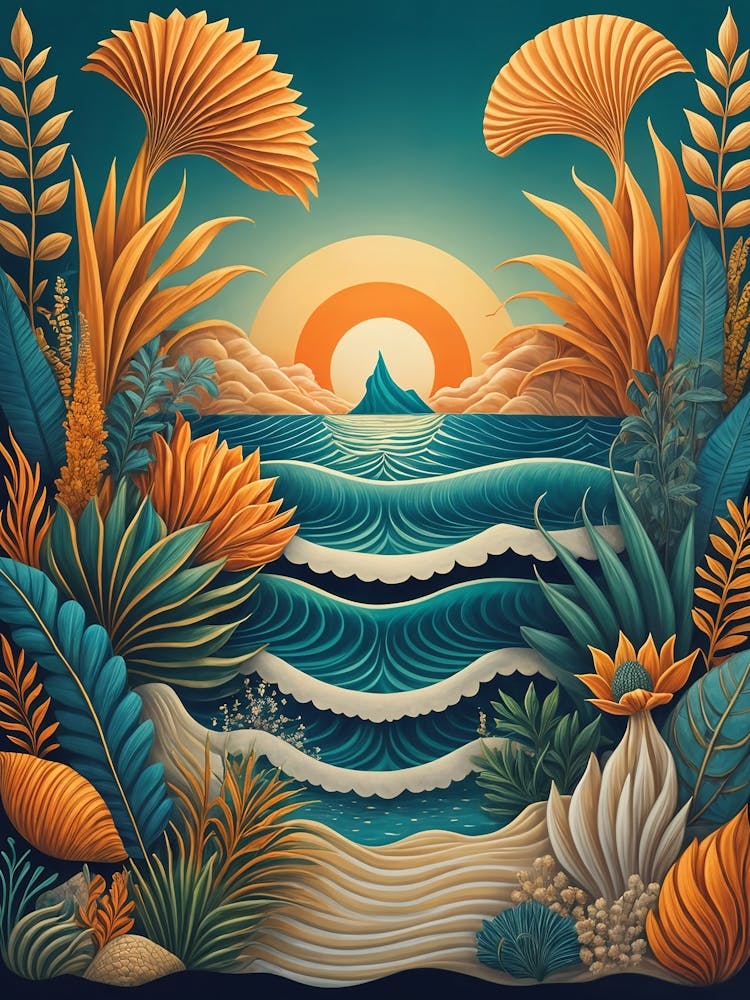 Tropical Flow no2 Art Print by Daydream Pacific – Fy!