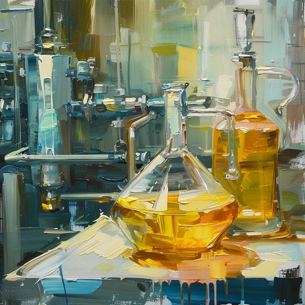 Oil Refining - Chemistry Oil Painting Art Print by ThatWorksMedia – Fy!
