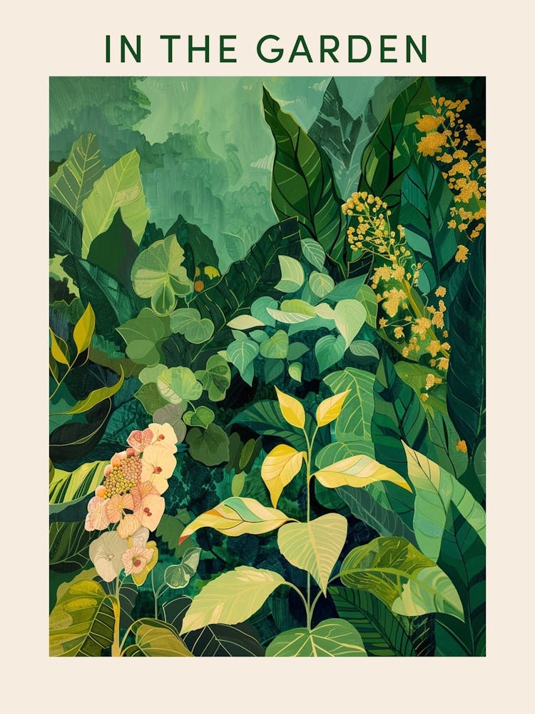 In The Garden Poster Green 6 Art Print by Gardens of the World Art ...