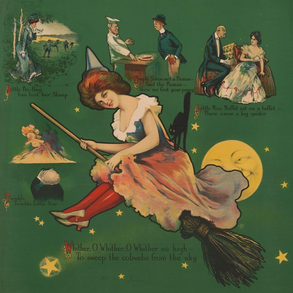 Vintage Witch Fairytale Art Print by Fy! Classic Art Prints and Posters