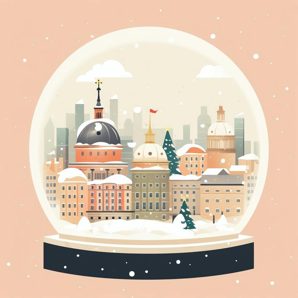 Berlin Germany 1 Snowglobe Art Print by Bon Hiver Prints – Fy!