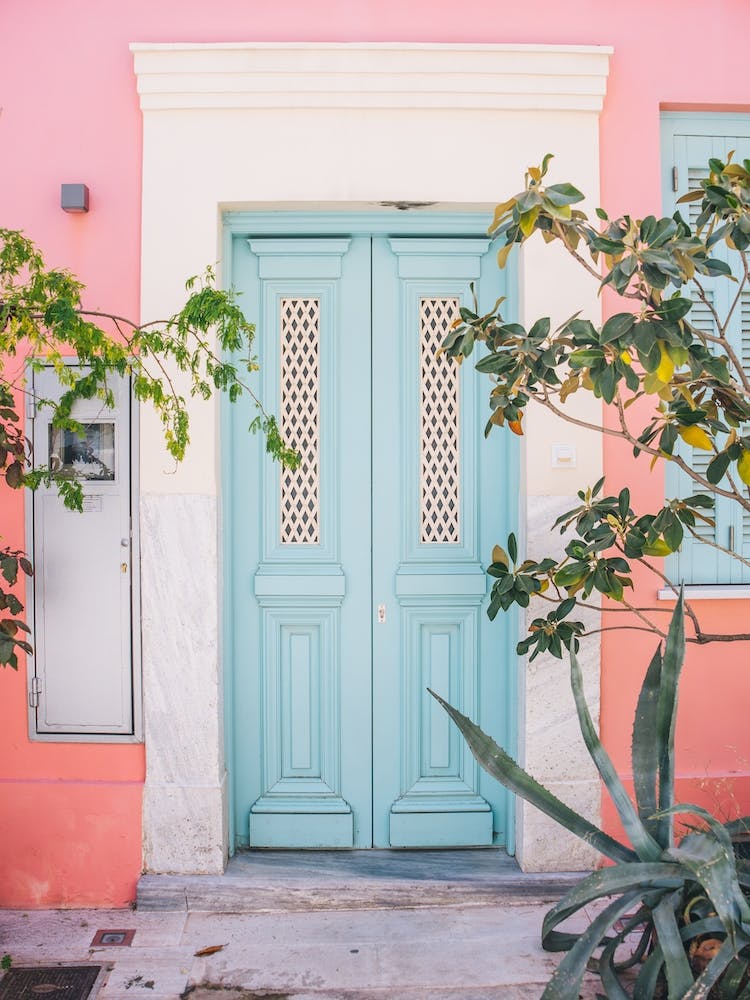 Pastel Blue Door Art Print by Pati Photography – Fy!