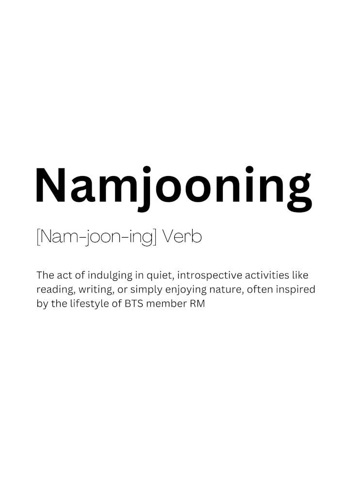 Namjooning Definition Meaning Art Print by Kaigozen – Fy!
