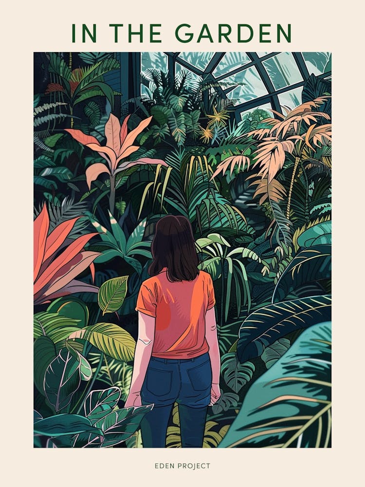 In The Garden Poster Eden Project United Kingdom 1 Art Print by Gardens ...
