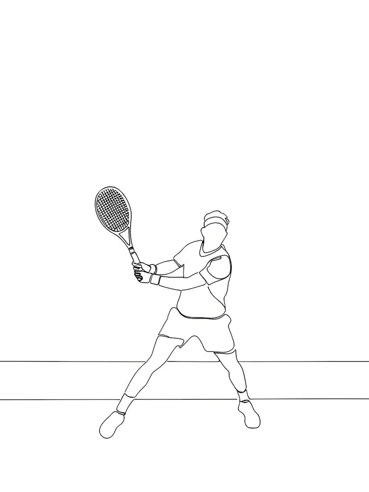 Tennis Player In Action 1 Art Print by Viv K – Fy!