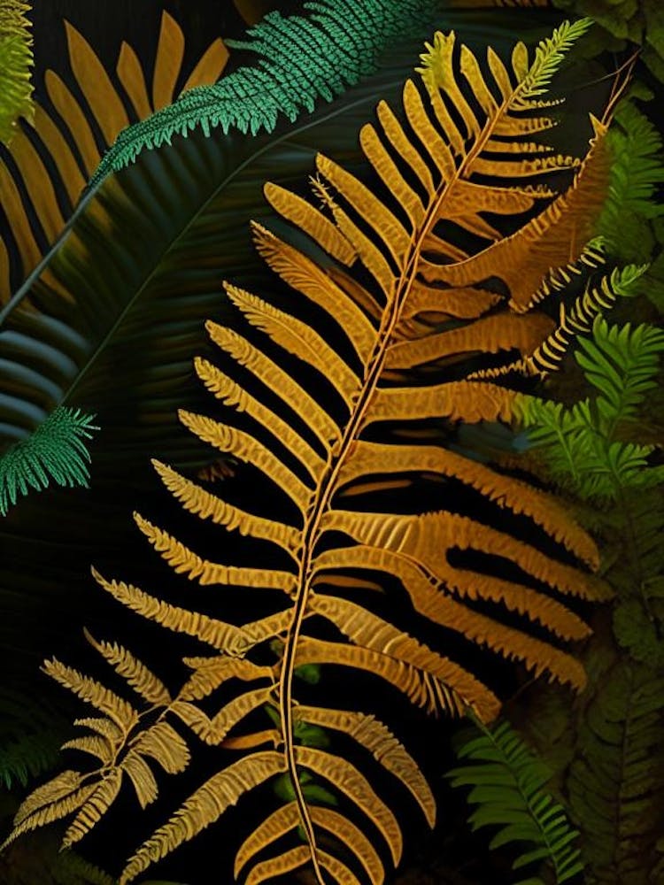 Rusty Back Fern Vibrant Art Print by Ferntastic Prints – Fy!