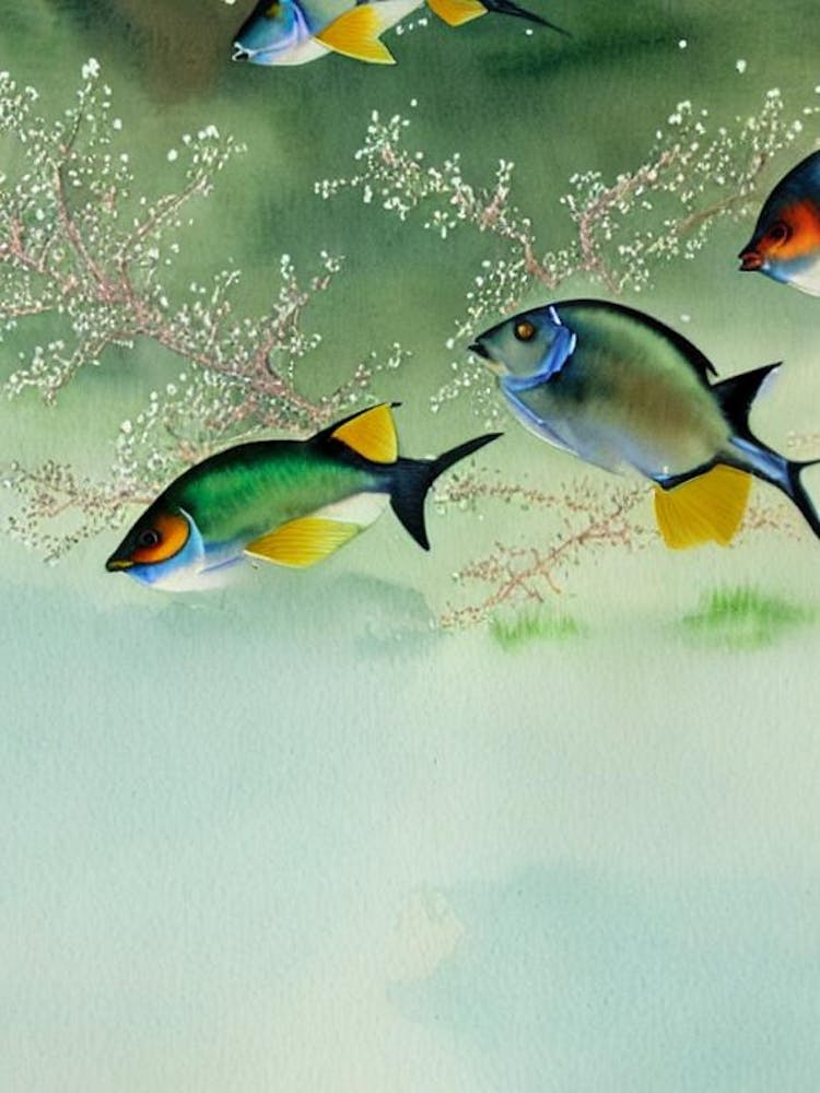 Surgeonfish Storybook Watercolour Art Print by Sea Life Prints – Fy!