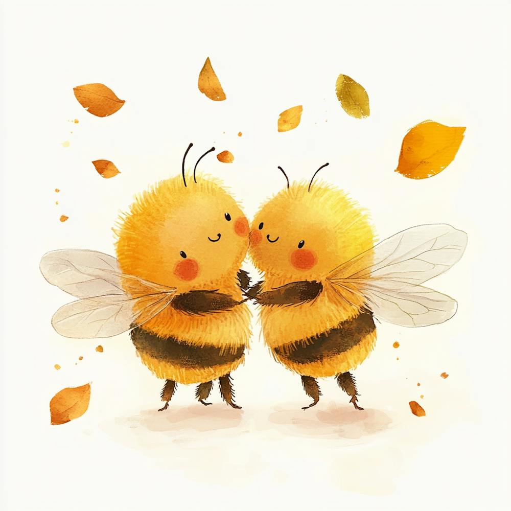 Bees Kissing 1 Art Print by Maxleron – Fy!