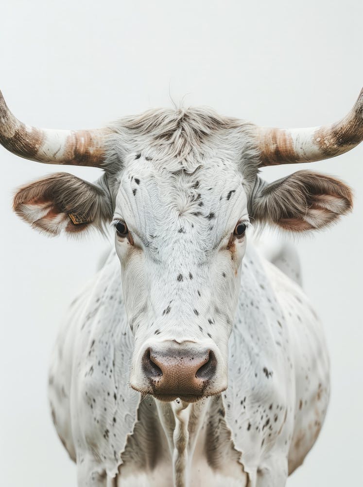 Longhorn Bull Portrait Art Print by Moving Clouds Art – Fy!