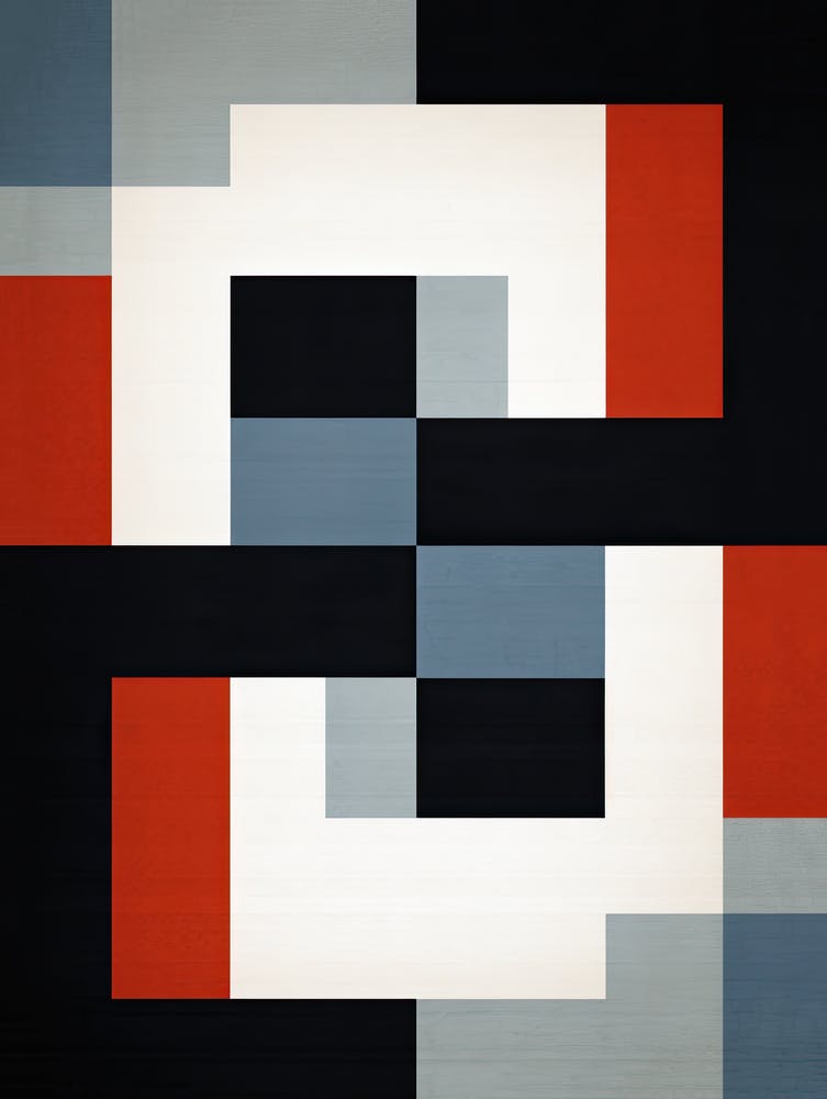 Harmonic Grid; Geometric Symphony Of The Mid Century Art Print by Art ...