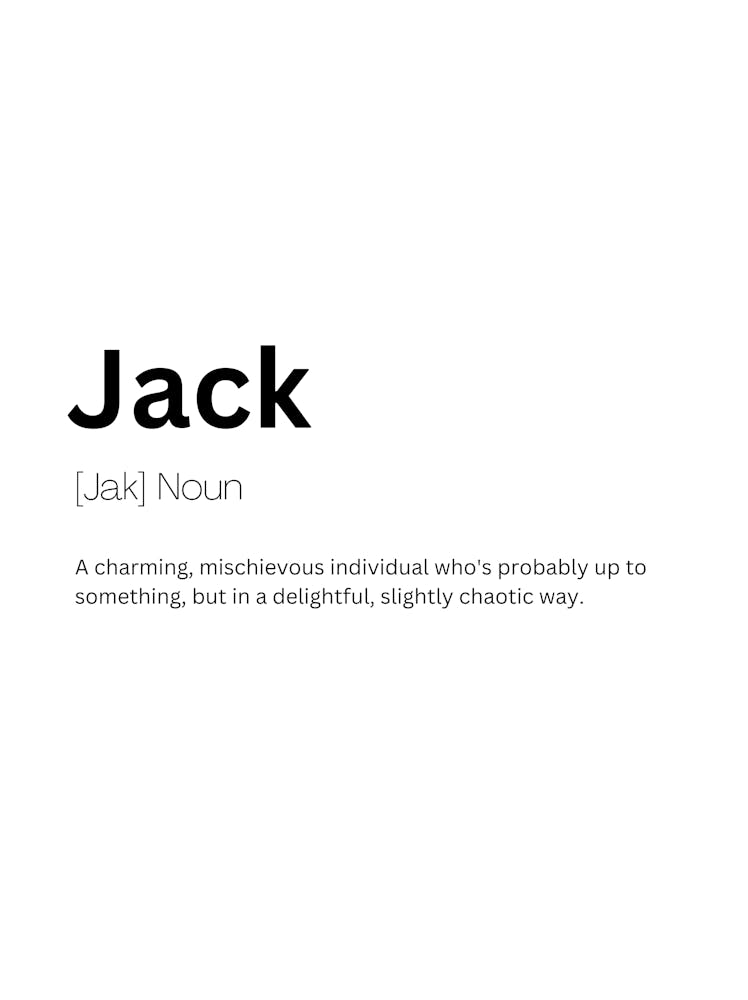 Jack Definition Meaning Art Print by Kaigozen – Fy!