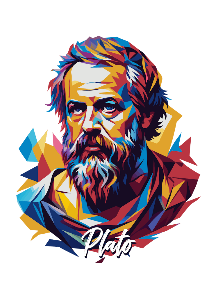 Plato 02 Portait Portrait WPAP Pop Art Art Print by Vectorartnesia – Fy!