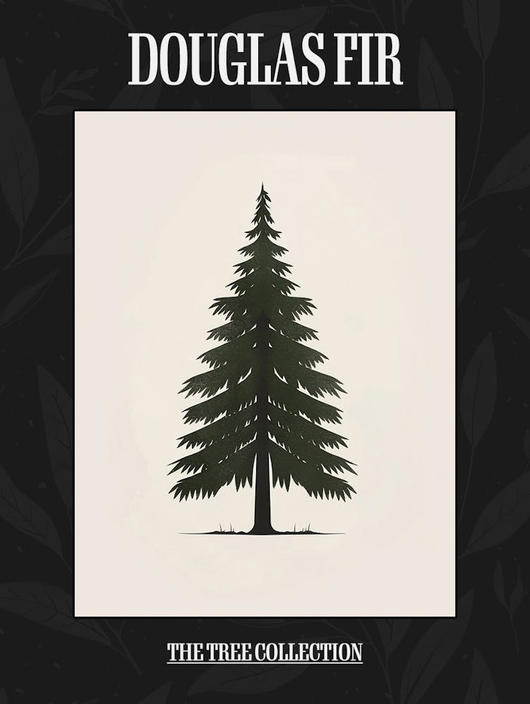 Douglas Fir Tree Pixel Illustration 2 Poster Art Print by Bough And ...
