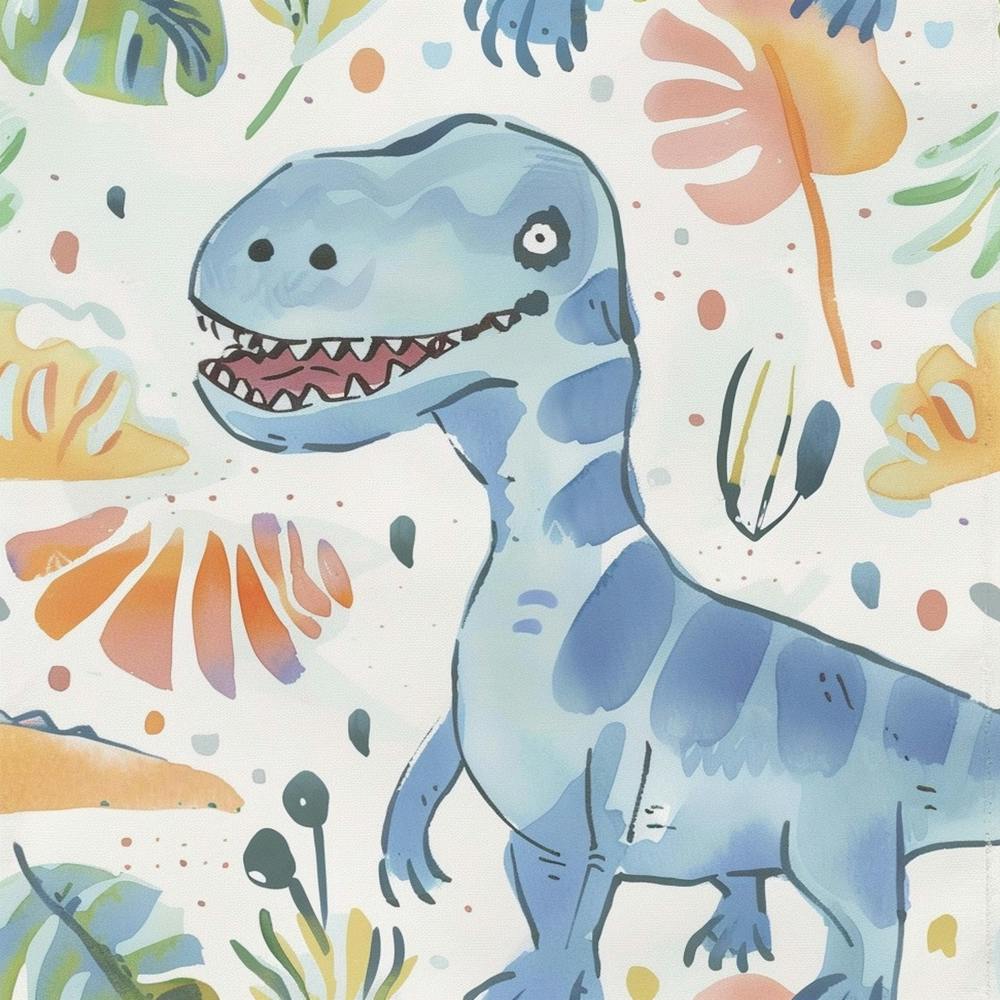 Cute Muted Pastels Giganotosaurus Dinosaur 3 Art Print by Dino Delights ...