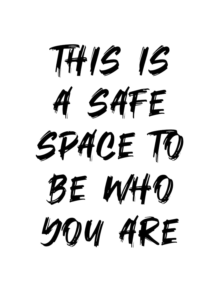 This Is A Safe Space Sign - Therapy Office Art Print by Fy!
