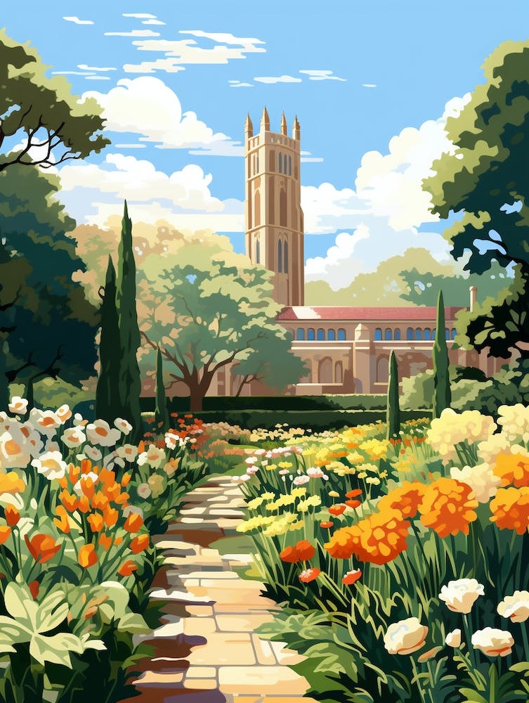 Bok Tower Gardens Usa Illustration 3 Art Print by Gardens of the World ...