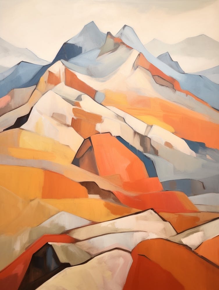 Mount Marcus Baker Usa 3 Mountain Painting Art Print by WanderWall ...