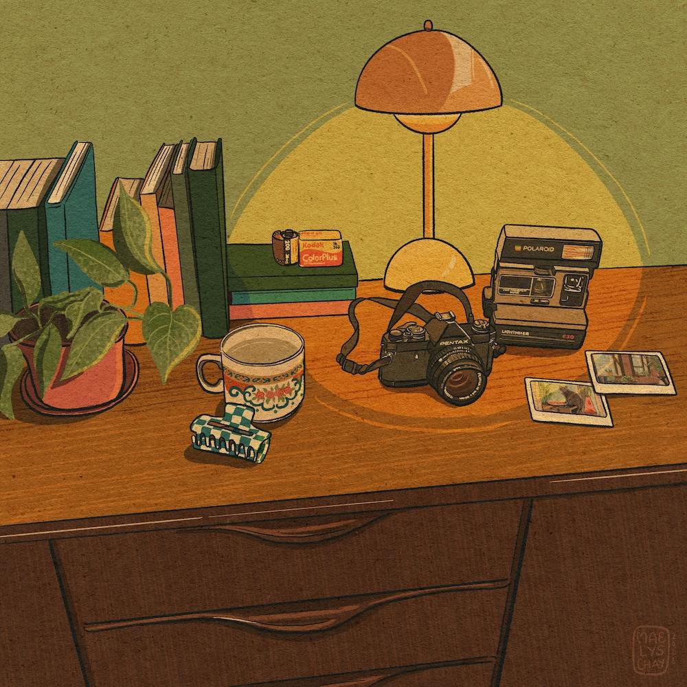 Cosy Still Life Retro Art Print by Maëlys Chay – Fy!