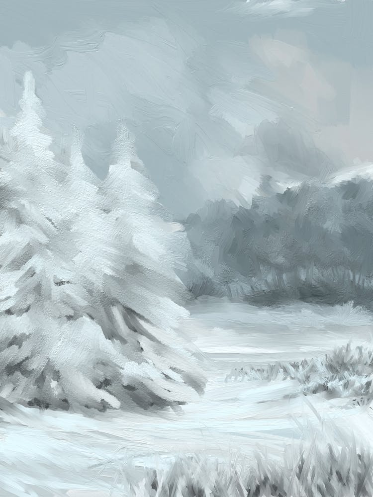A Winter Day Art Print by Shawn Conn Art – Fy!