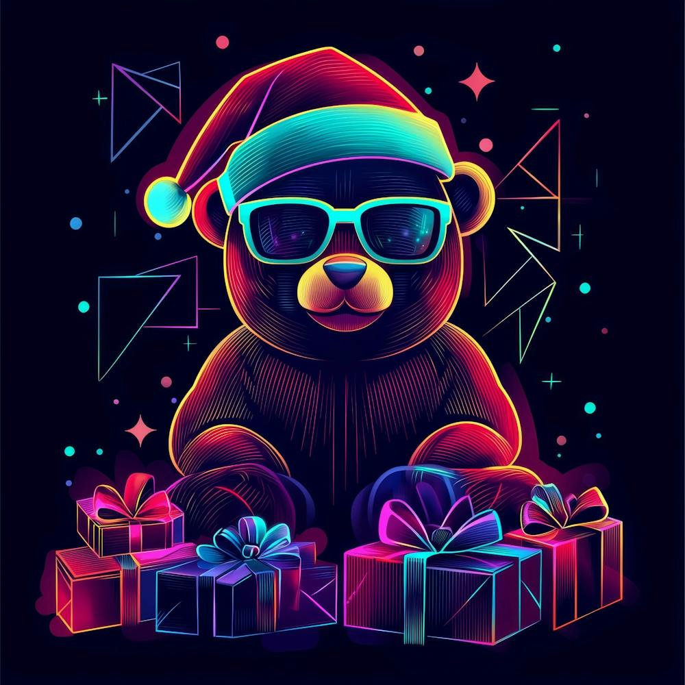 Teddy Bear With Presents Art Print by Domanin_photo – Fy!