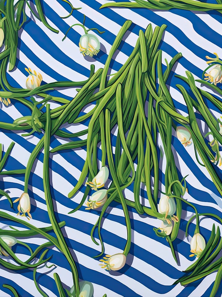 Garlic Scapes Summer Illustration 4 Art Print by Dreamy Seasons Art – Fy!