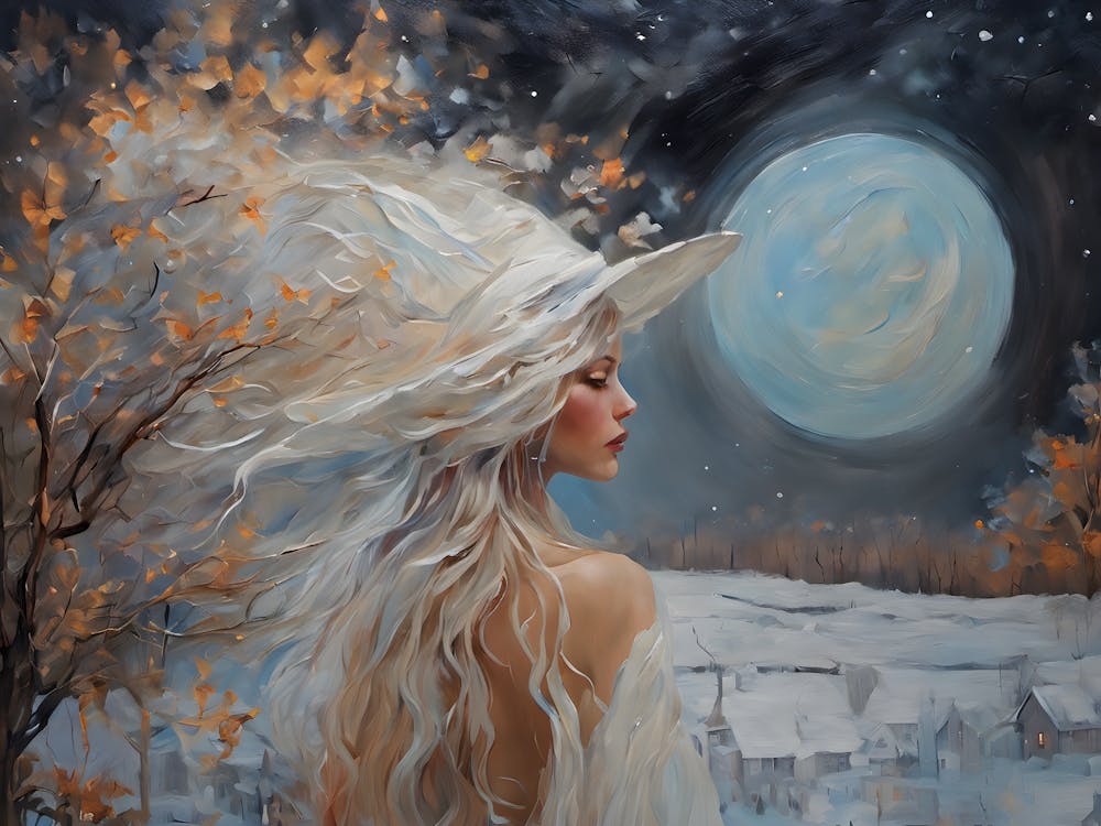 The White Witch - Oil Painting by John Arwen Witchy Art Pagan Mythology ...