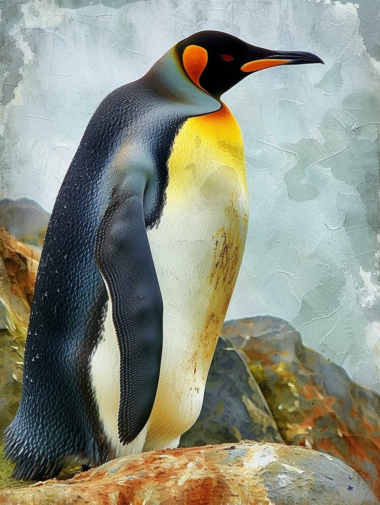 King Penguin Kangaroo Island Penneshaw Colour Block Painting 3 Art ...