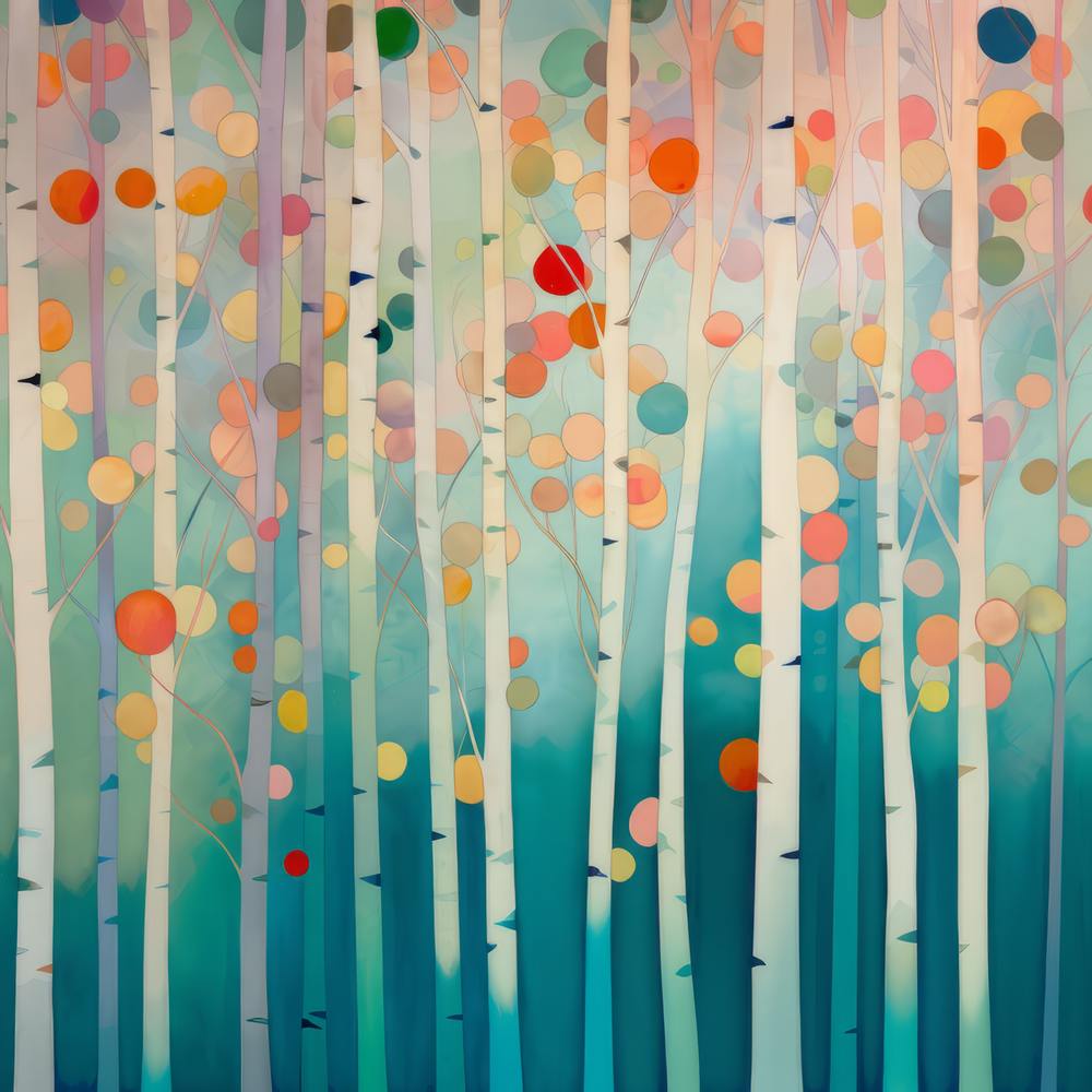 Silver Birch Forest Art Print by Annie Robin Designs – Fy!