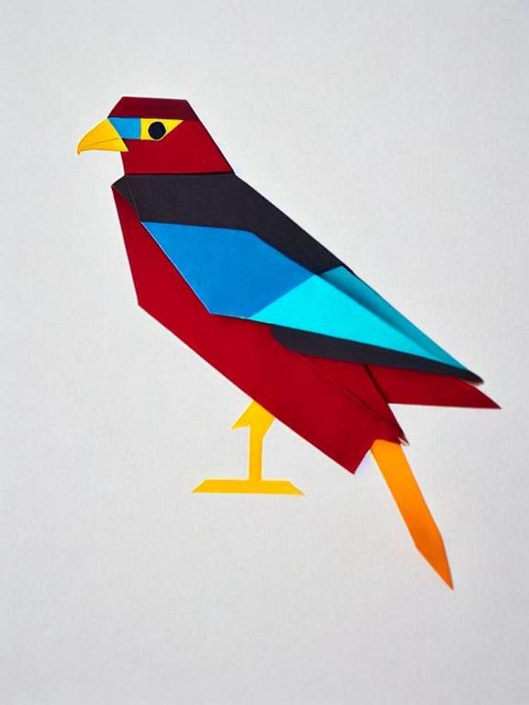 Red Tailed Hawk Origami Bird Art Print by Featherline – Fy!
