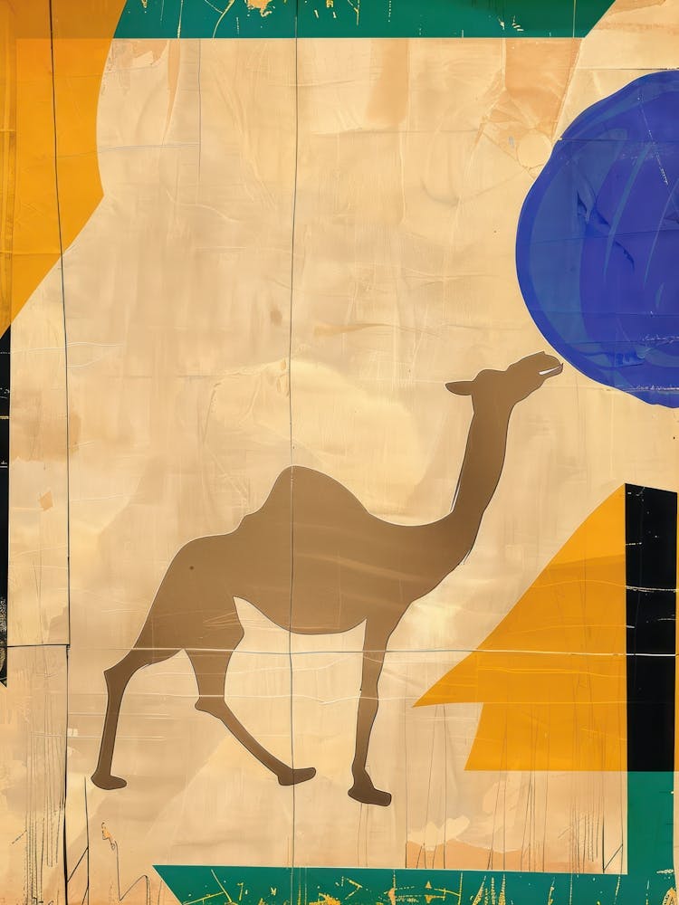 Camel 1 Cut Out Collage Art Print by ArtEra Creations – Fy!