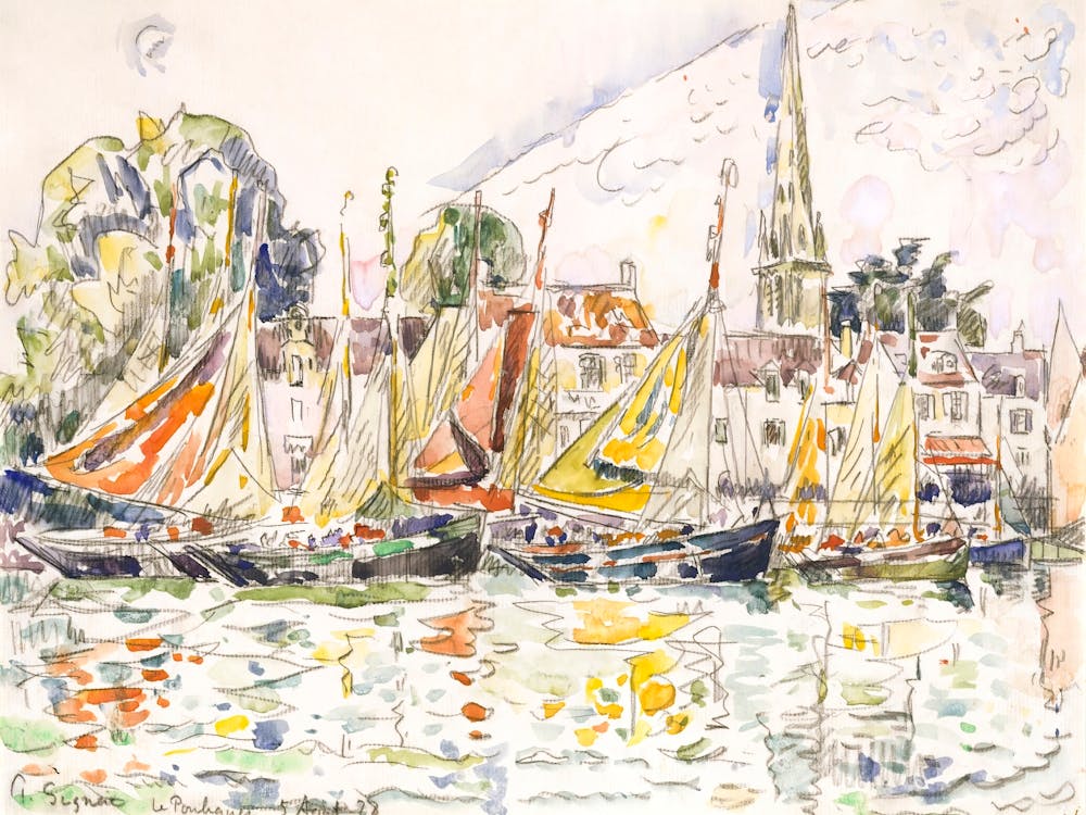 Le Pouliguen Fishing Boats (1928), Paul Signac Art Print by Fy! Classic ...