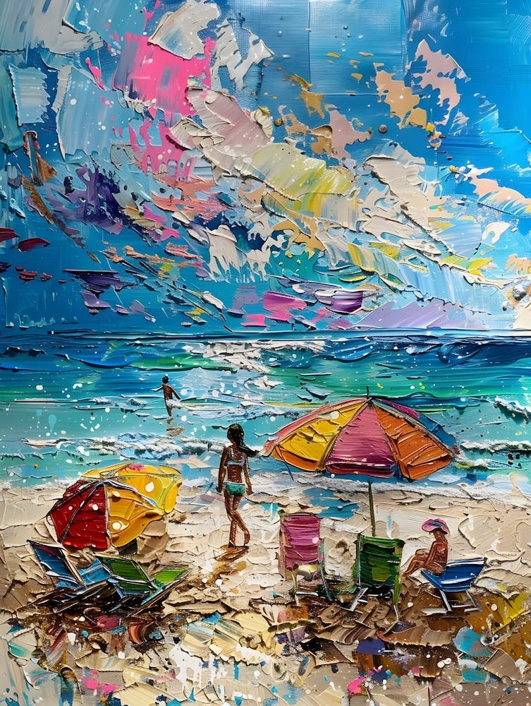 Colorful Beach 6 Art Print by S.K. Coghlan – Fy!