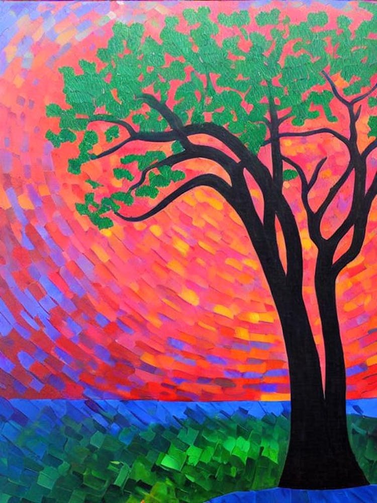 Bloodwood Tree Cubist Art Print by Arboreal Impressions – Fy!