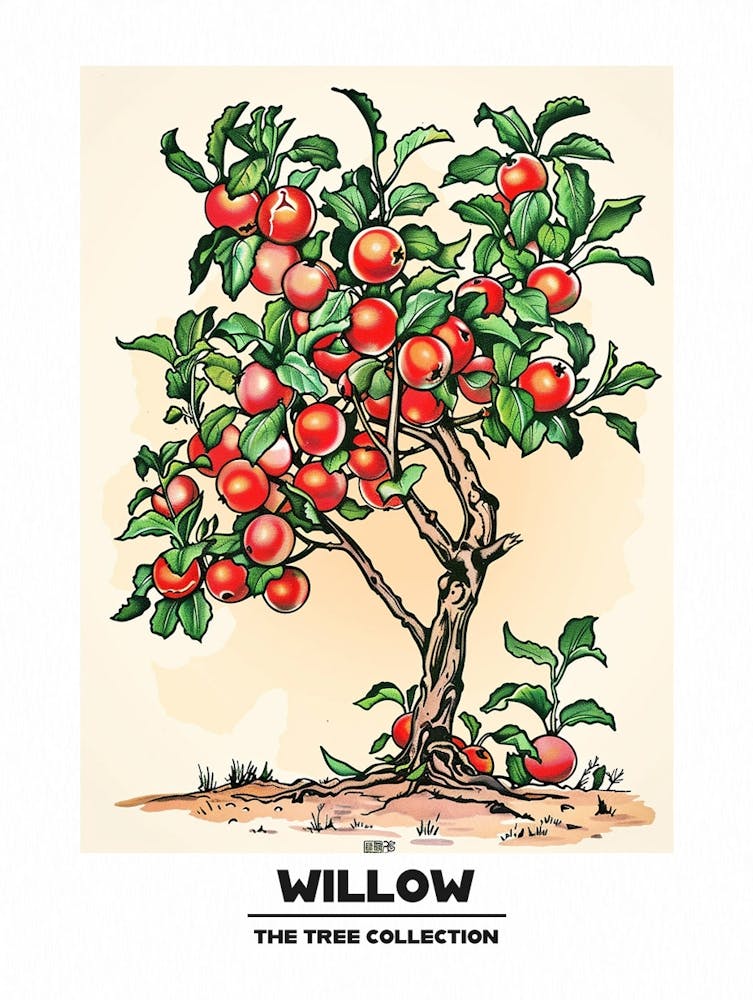 Willow Tree Storybook Illustration 2 Poster Art Print by Bough And ...