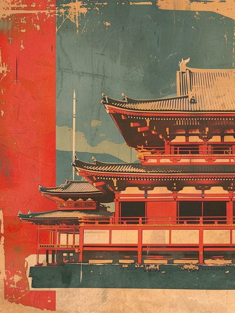 Todai Ji Mid Century Modern 1 Art Print by Japan Journey – Fy!