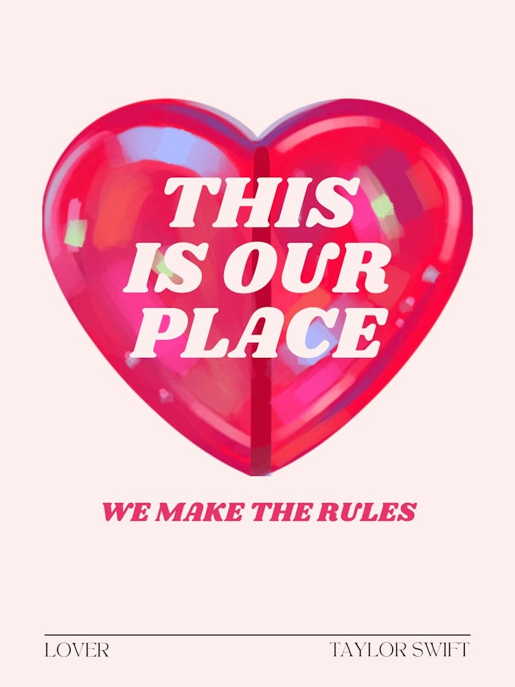 Valentines Taylor Lover Heart Inspired Print Art Print by Mambo – Fy!