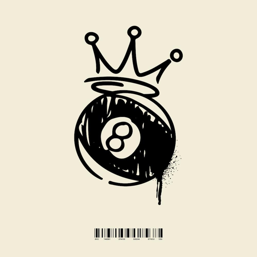 Eight Ball Crown Square Art Print by Red Hearts Studio – Fy!