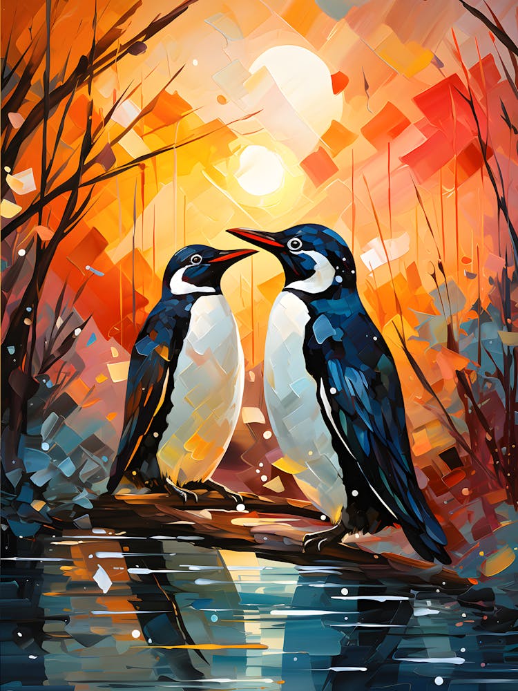 Penguin Tales Family In The Frost Art Print by Gutyz Designs – Fy!
