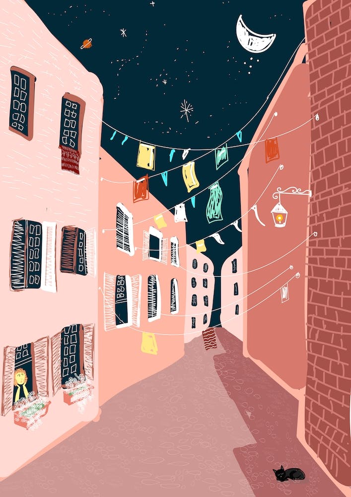 Mediterranean Night Art Print by Matheus Furtado Art – Fy!