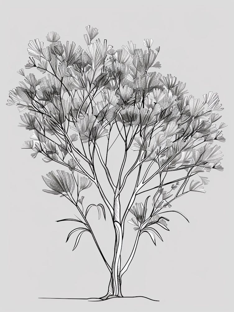 Eucalyptus Tree Minimalistic Drawing 2 Art Print by Bough And Bloom ...