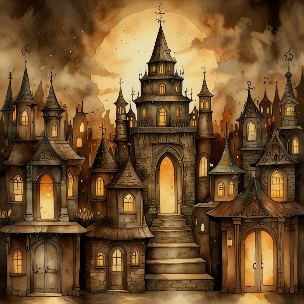 Ghoulish City Paintings Art Print by MD NAZMUL HASAN – Fy!