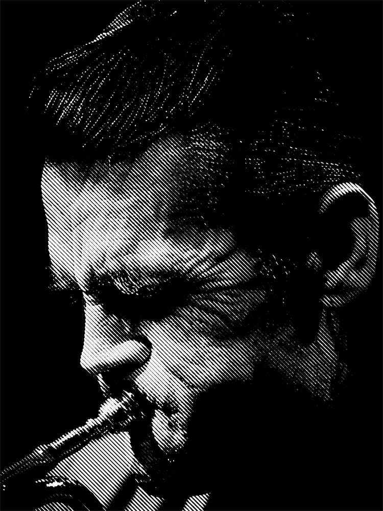 Chet Baker Line Art Illustration Art Print by Andika Bahtiar – Fy!