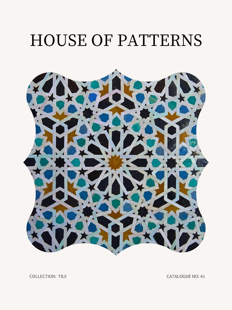 Tile Pattern Poster 42 Art Print by House of Patterns – Fy!
