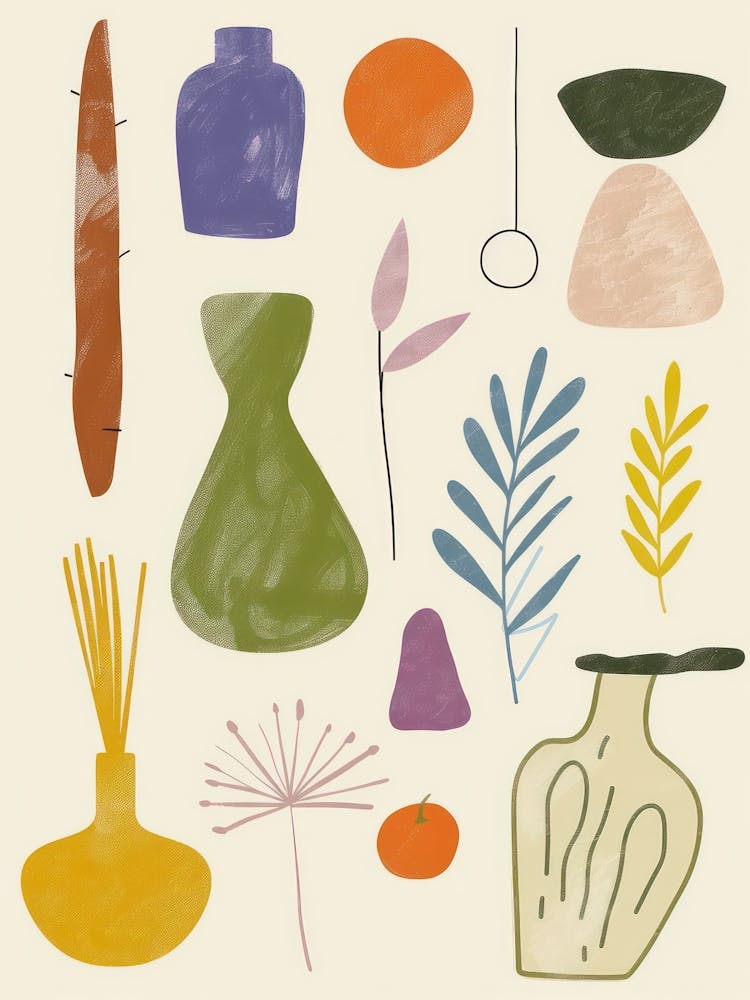 Cute Abstract Objects Collection 3 Art Print by Abstract Art ...