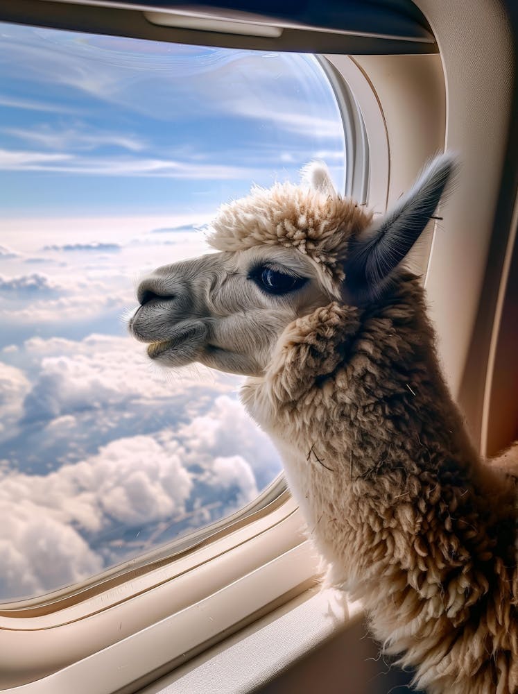Llama In The Sky Art Print by Moving Clouds Art – Fy!
