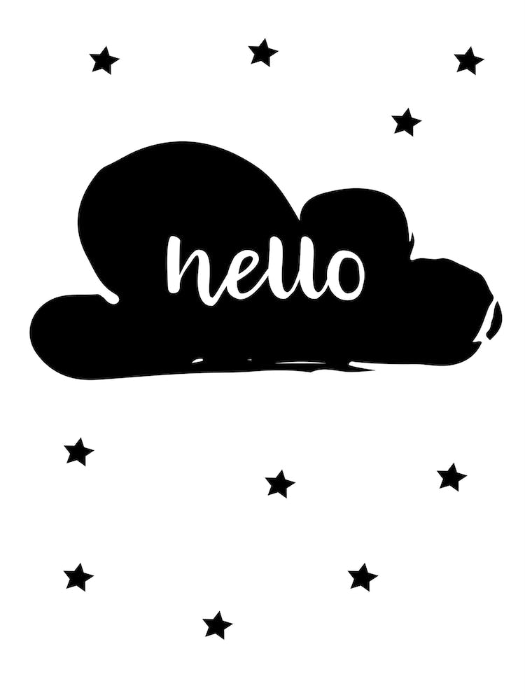 Hello Cloud Art Print by Nestory UK – Fy!